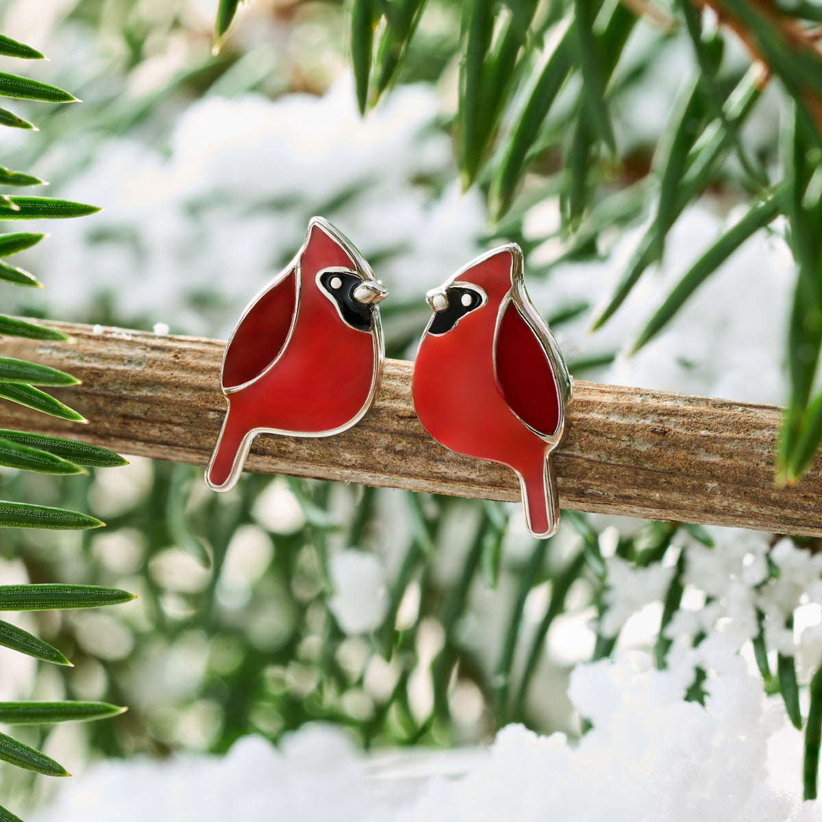 Sterling Silver Cardinal Studs – Chadds Ford Jewelry