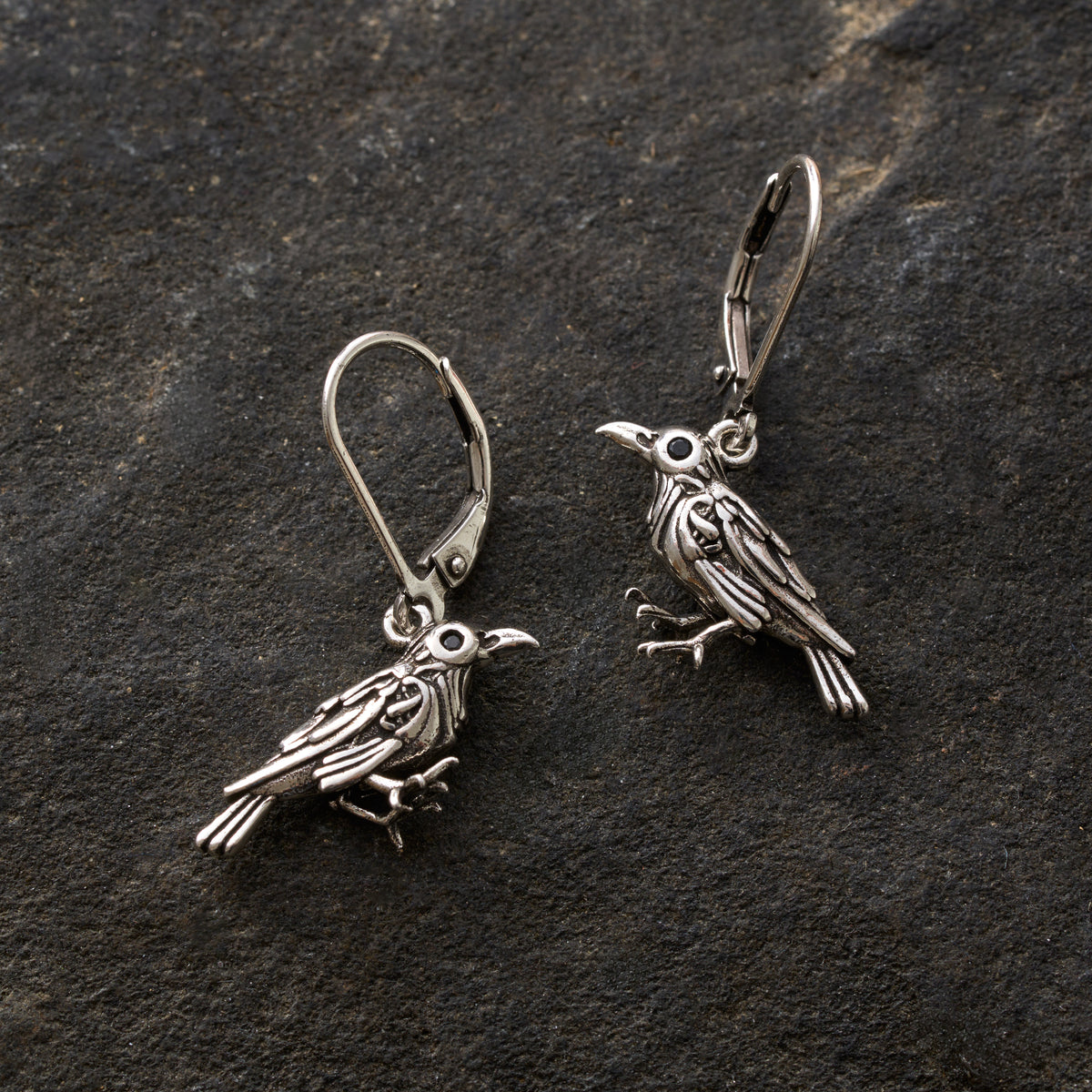 "Nevermore" Raven Leverback Earrings – Chadds Ford Jewelry