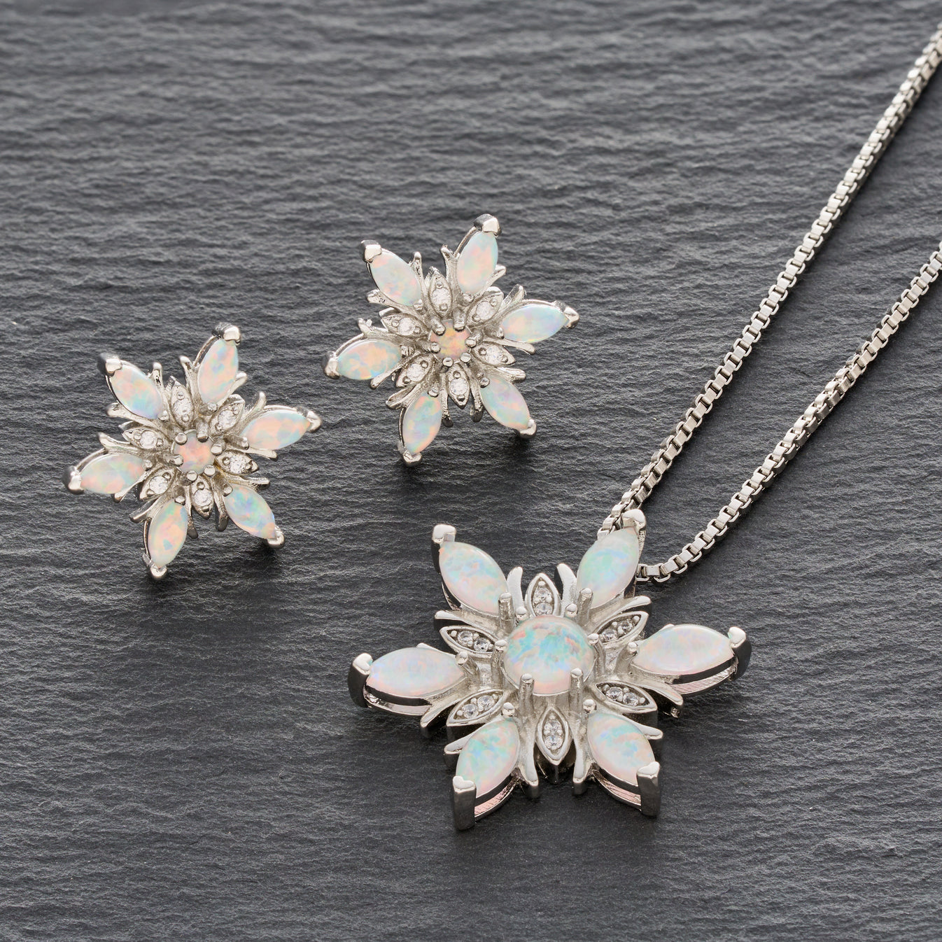 White Opal Snowflake Gift Set – Chadds Ford Jewelry
