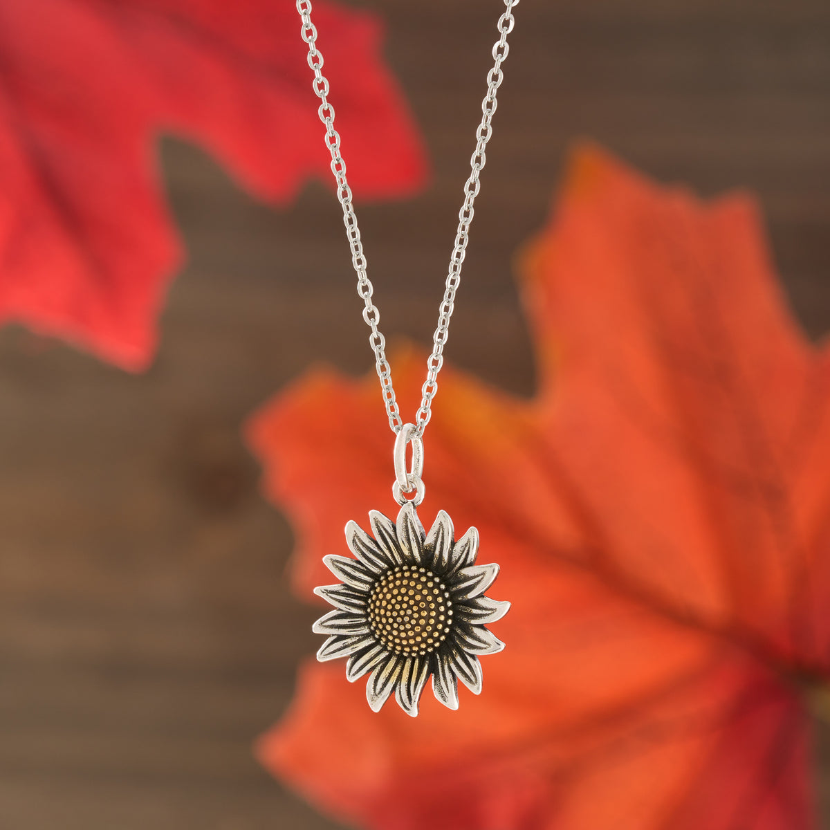 Vintage Sunflower Necklace - Gold Center – Chadds Ford Jewelry